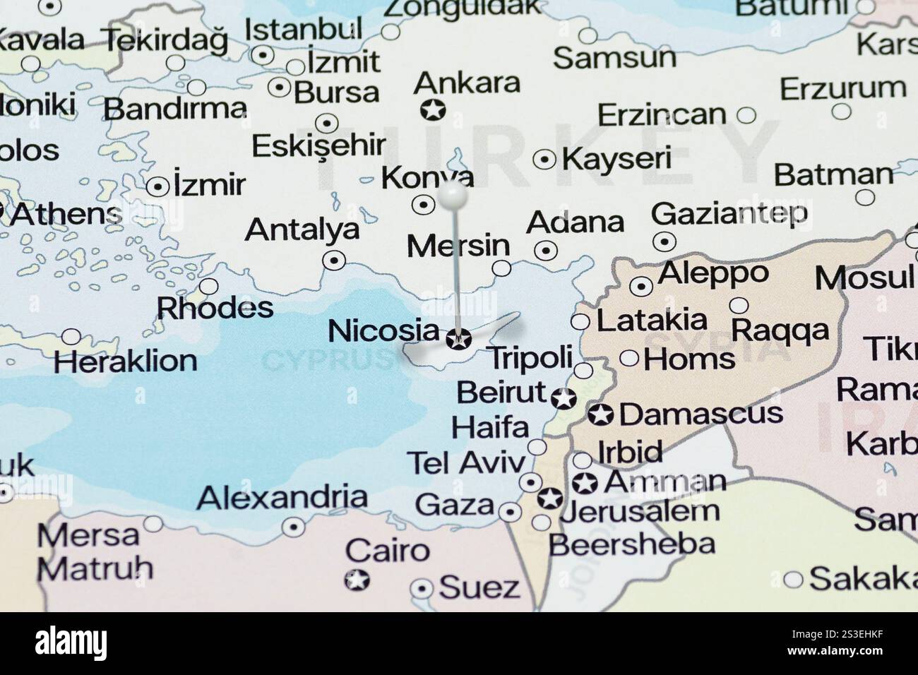 Cyprus political map capital nicosia hi-res stock photography and ...