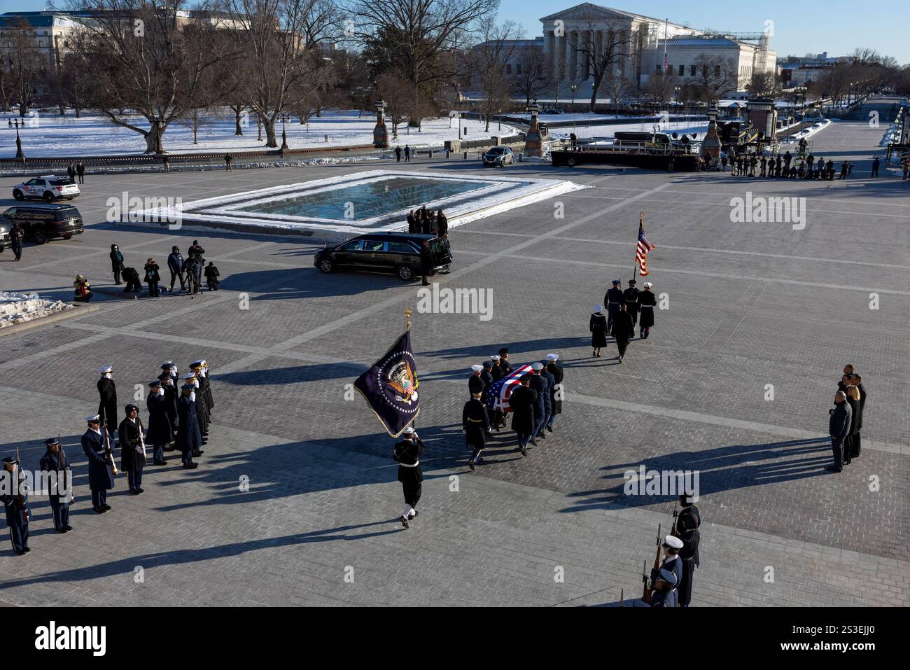 Washington, United States Of America. 09th Jan, 2025. The flag draped ...