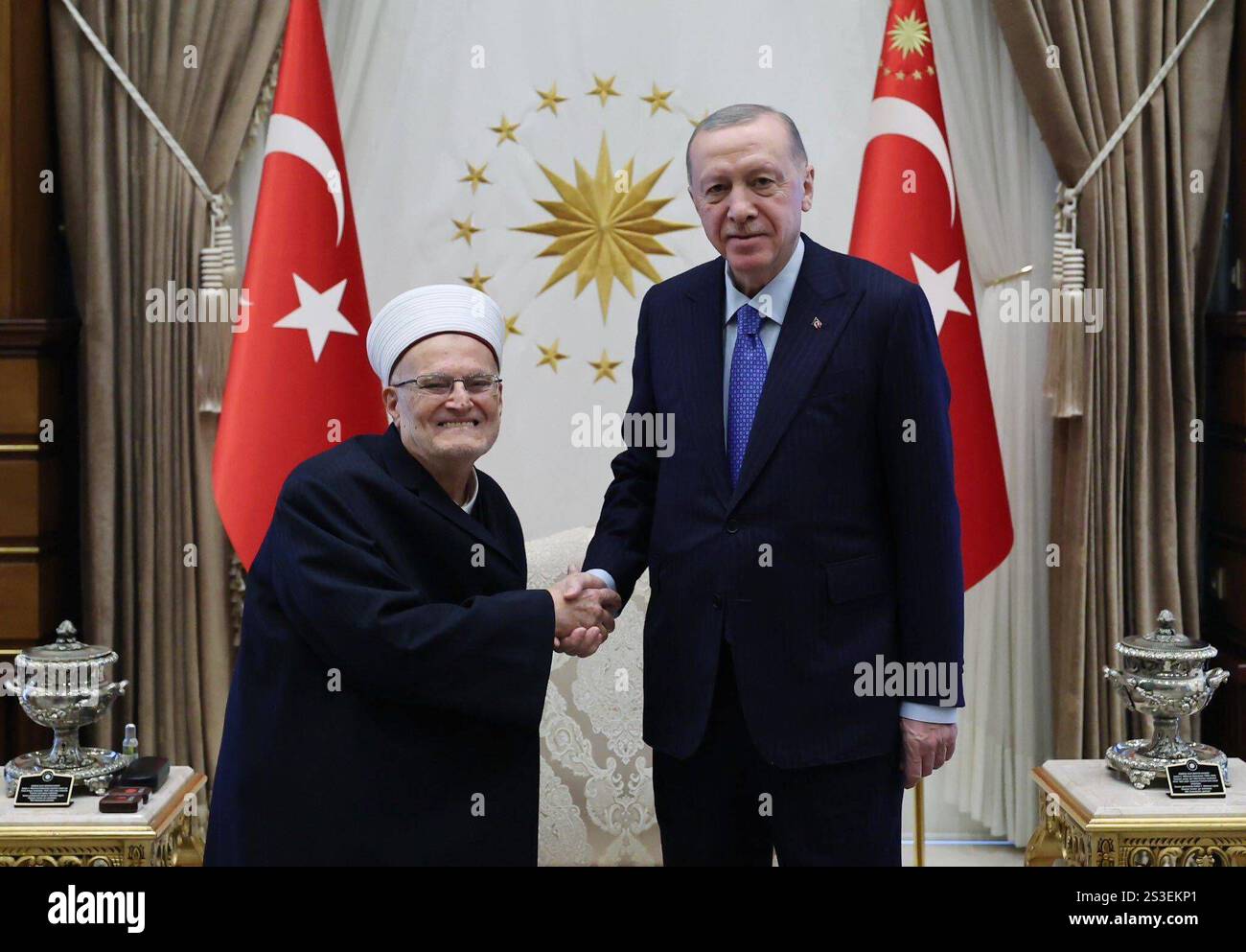 Turkish President Recep Tayyip Erdogan receives Sheikh Ekrima Sabri ...