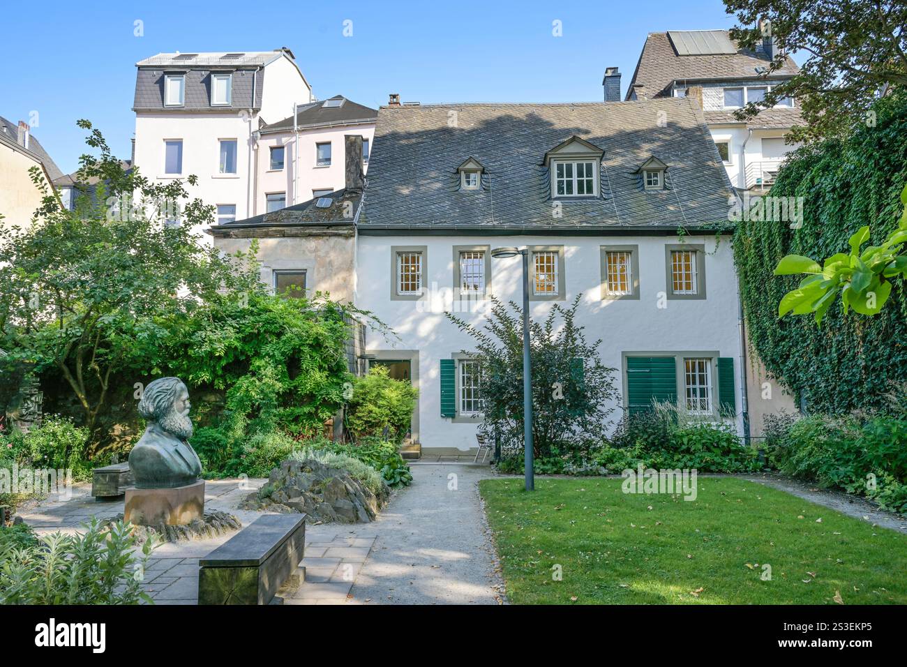 Garten, Museum Karl-Marx-Haus, Brückenstraße, Trier, Rheinland-Pfalz ...