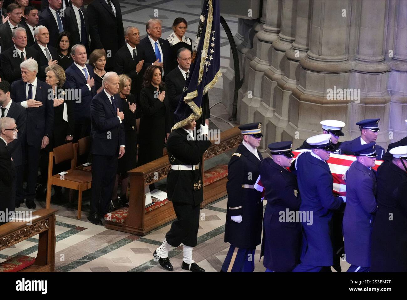 President Joe Biden, first lady Jill Biden and other past presidents ...