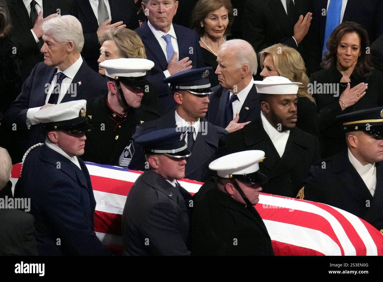 President Joe Biden, first lady Jill Biden and other past presidents ...