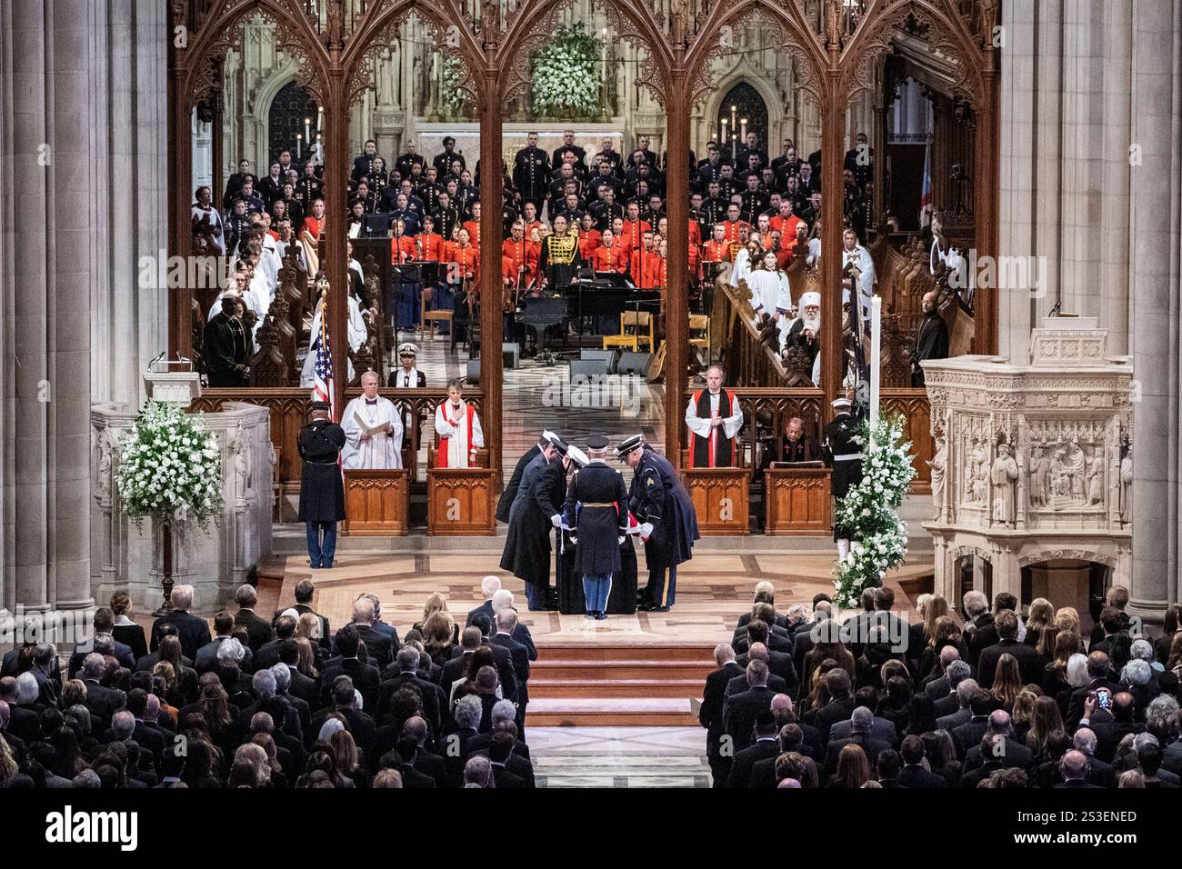Washington, United States. 09th Jan, 2025. The flag-draped casket of ...