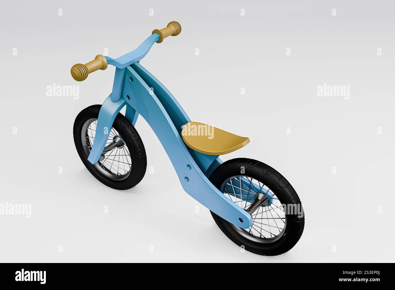 balance bike isolated on white background 3d illustration Stock Photo ...