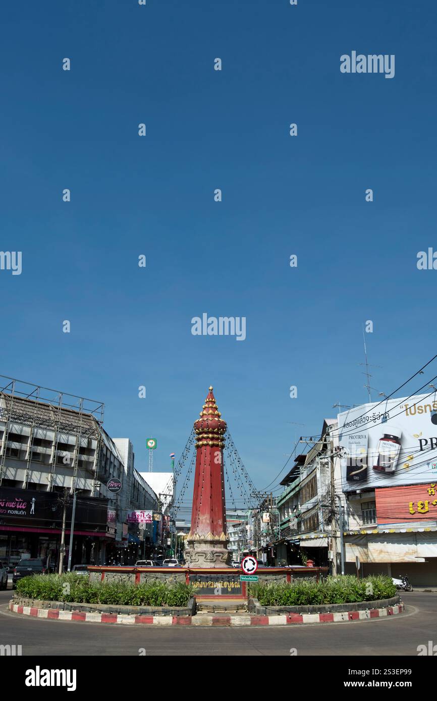 the 1944 city pillar of phetchabun, thailand, octagonal and made of ...