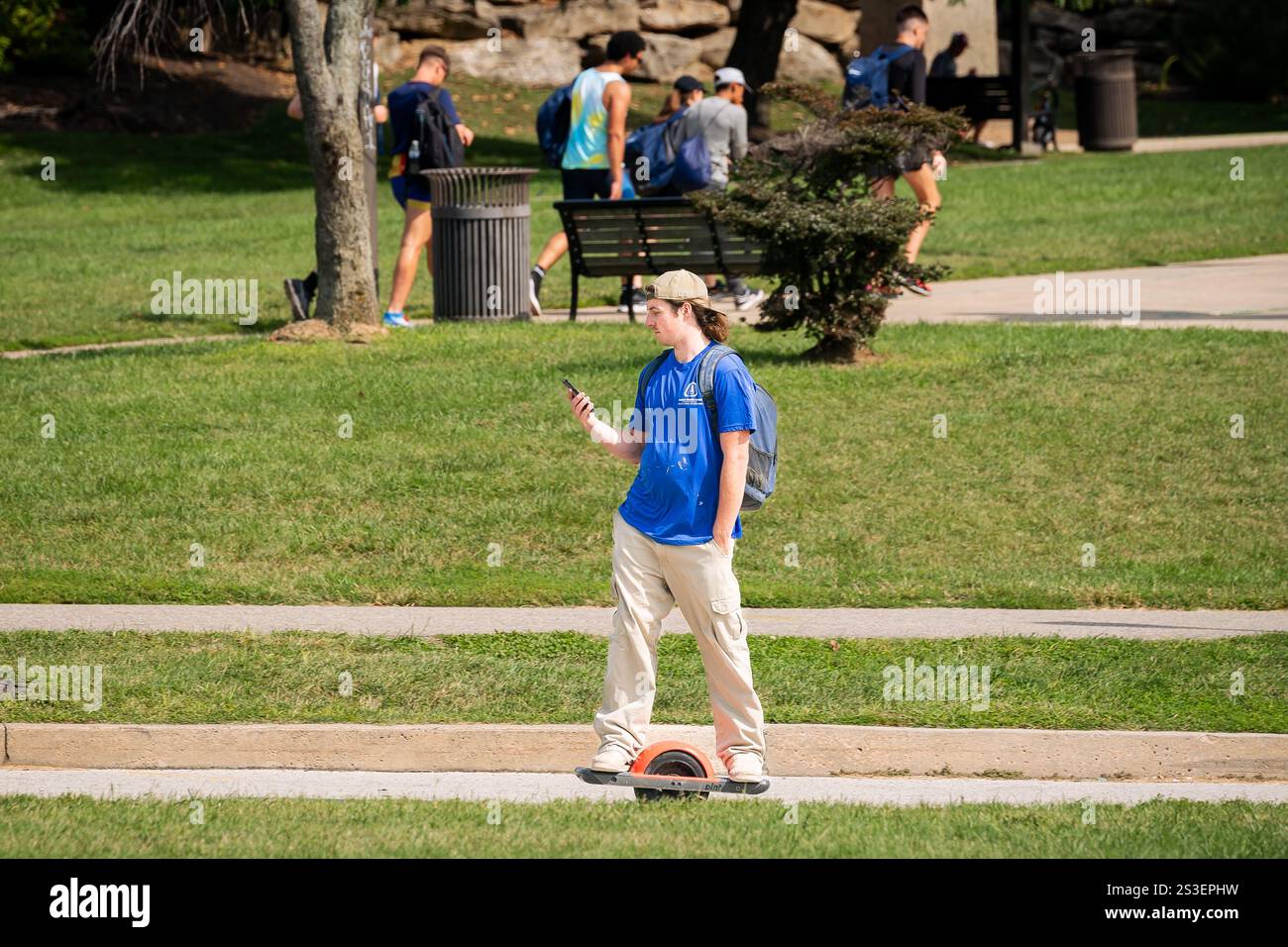 A man rides a One Wheel electric vehicle Stock Photo - Alamy