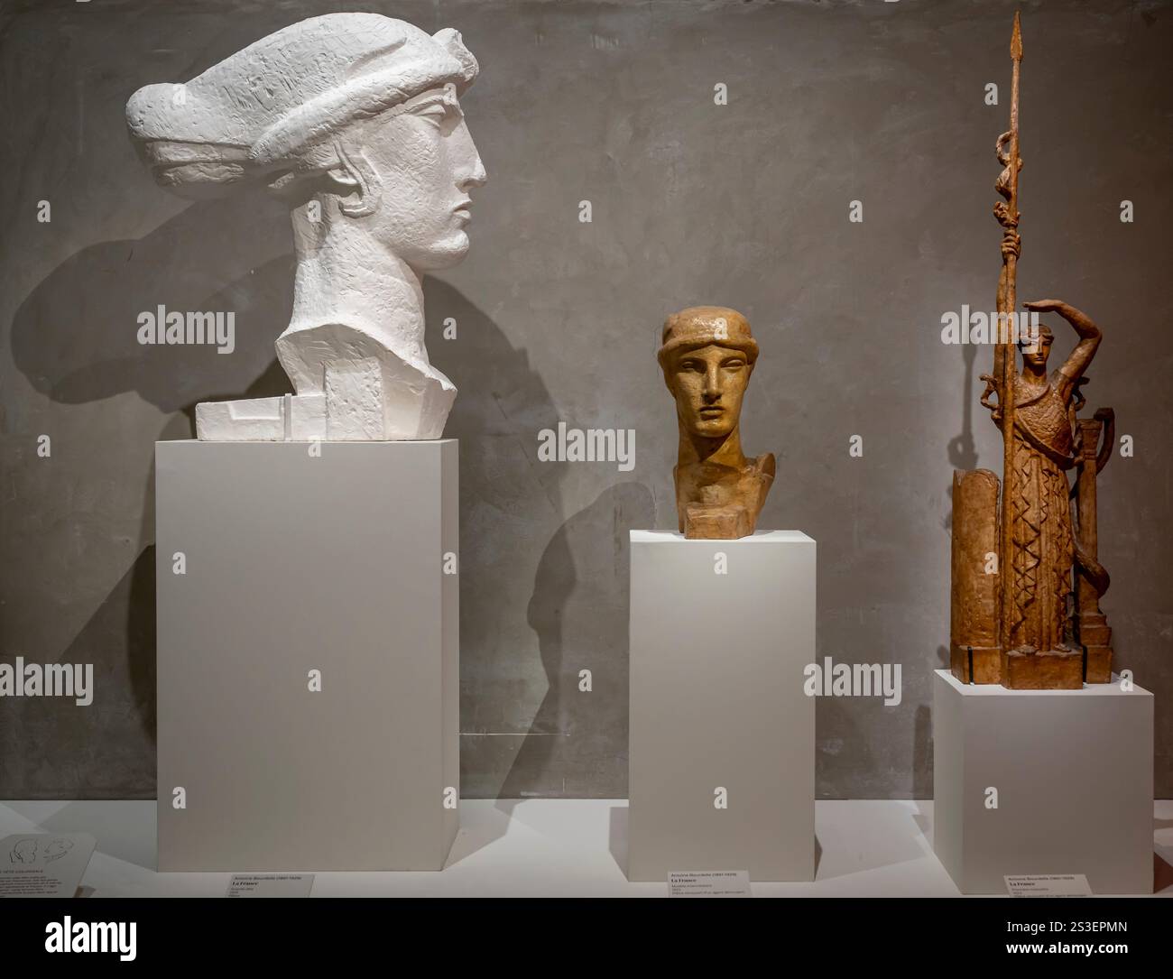 Paris, France - 12 14 2024: Bourdelle Museum. Three Plaster sculptures ...