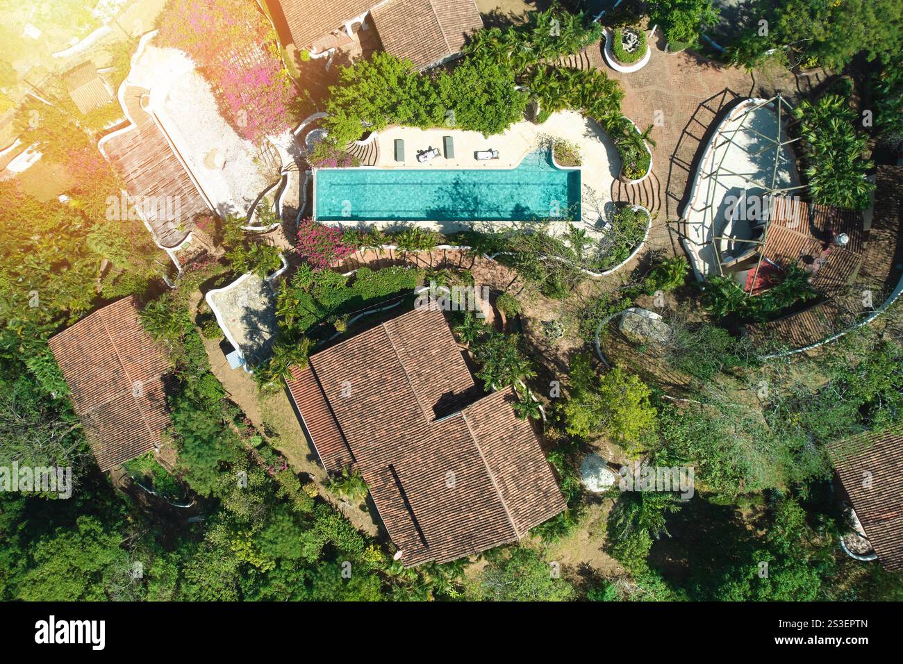 Aerial top down swimming pool hi-res stock photography and images - Alamy