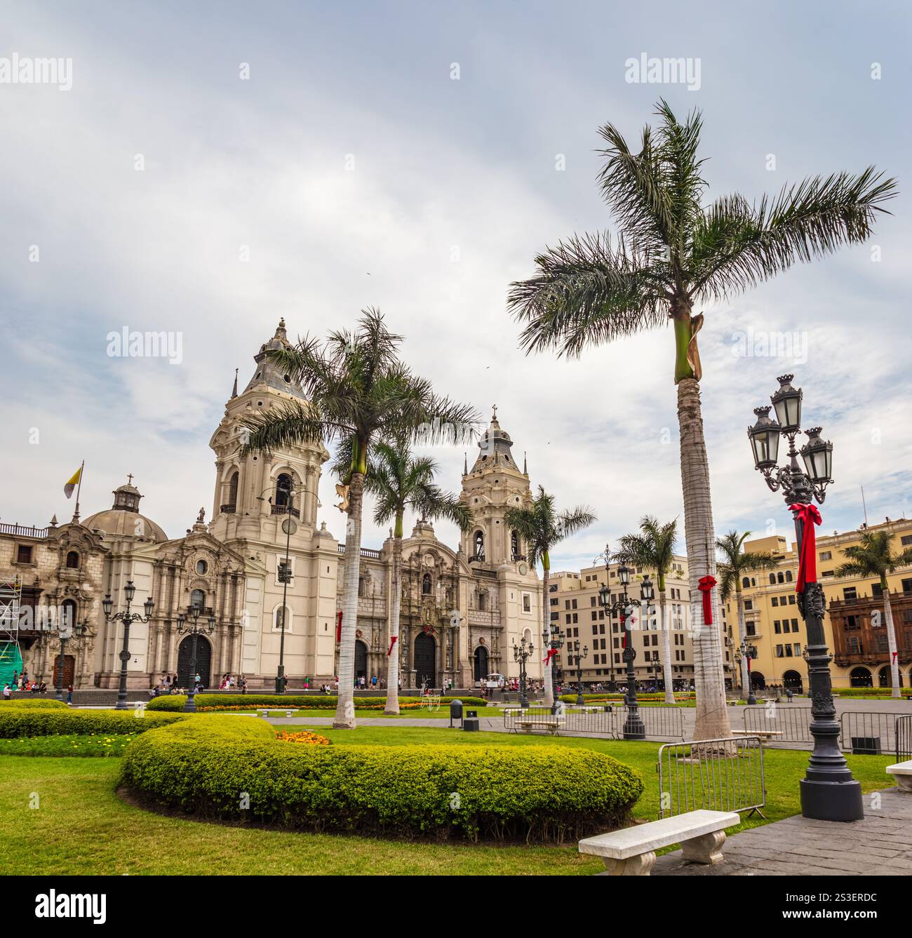 Cathedral at Lima Main Square - Peru Stock Photo - Alamy