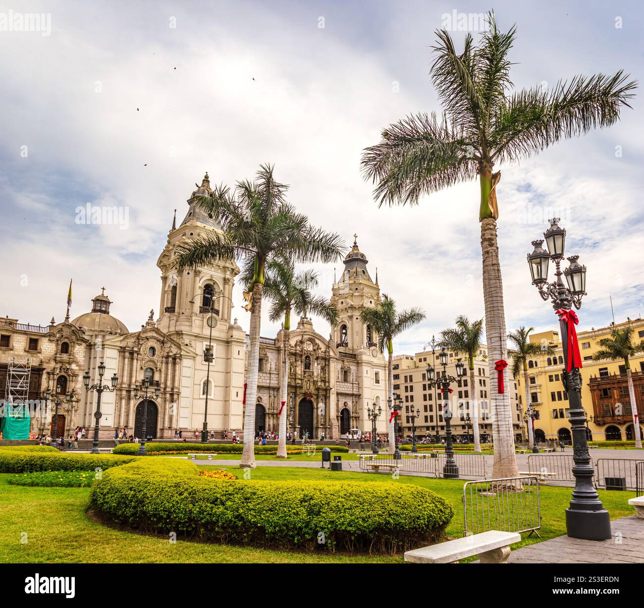 Cathedral at Lima Main Square - Peru Stock Photo - Alamy