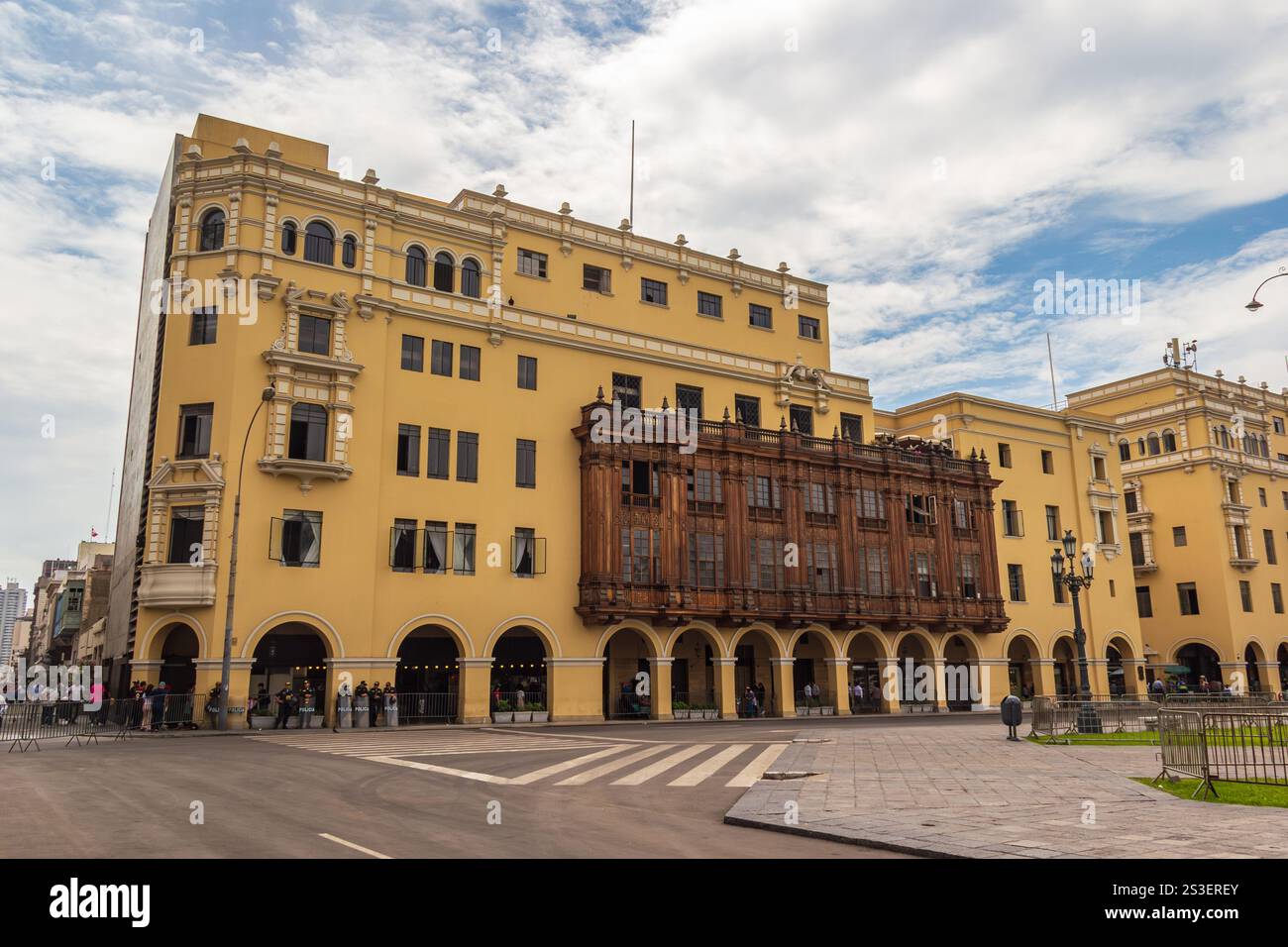 Olaya Building in Lima Main Square - Peru Stock Photo - Alamy