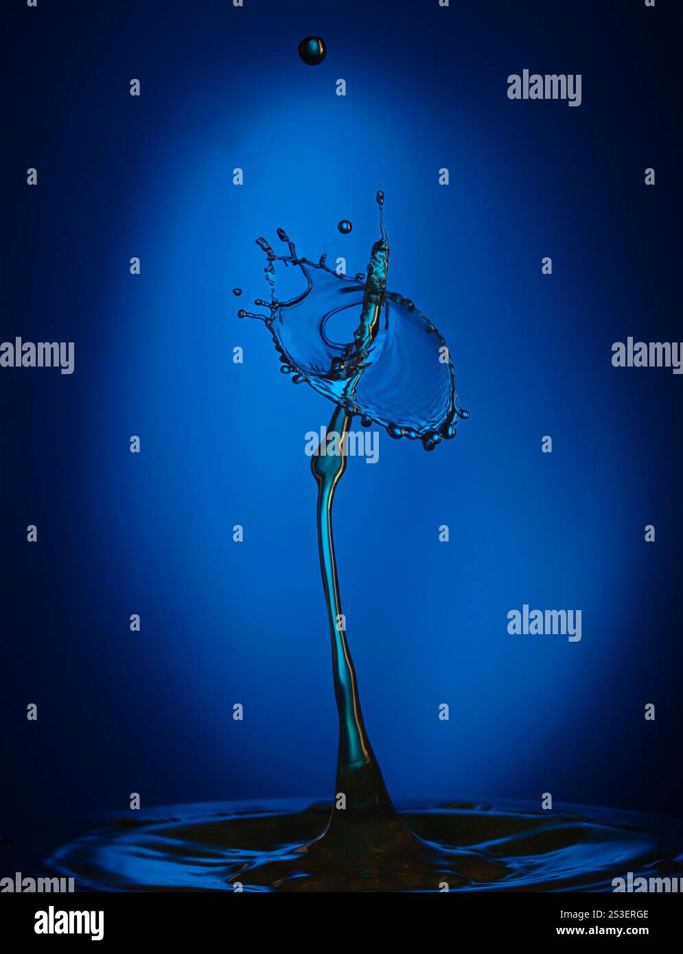 Arresting, ethereal, colour infused, imaginative water collision, macro ...