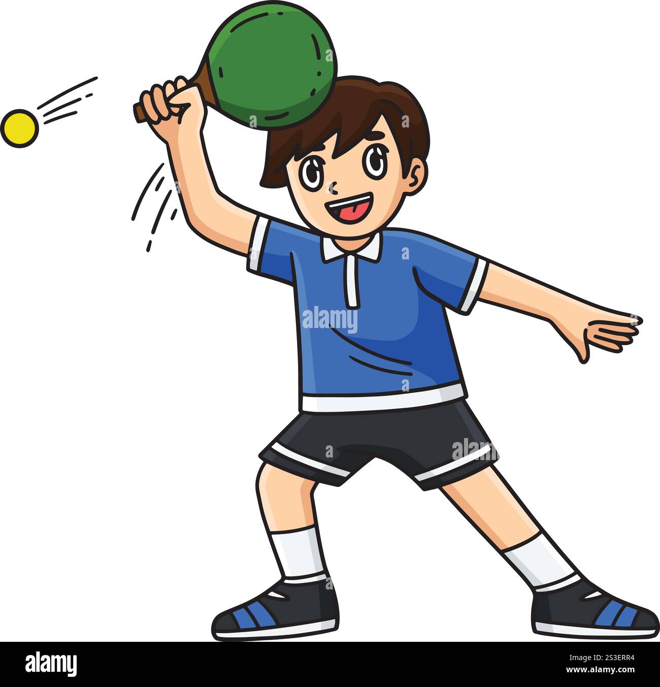 Table Tennis Player Forehand Position Clipart Stock Vector Image & Art ...