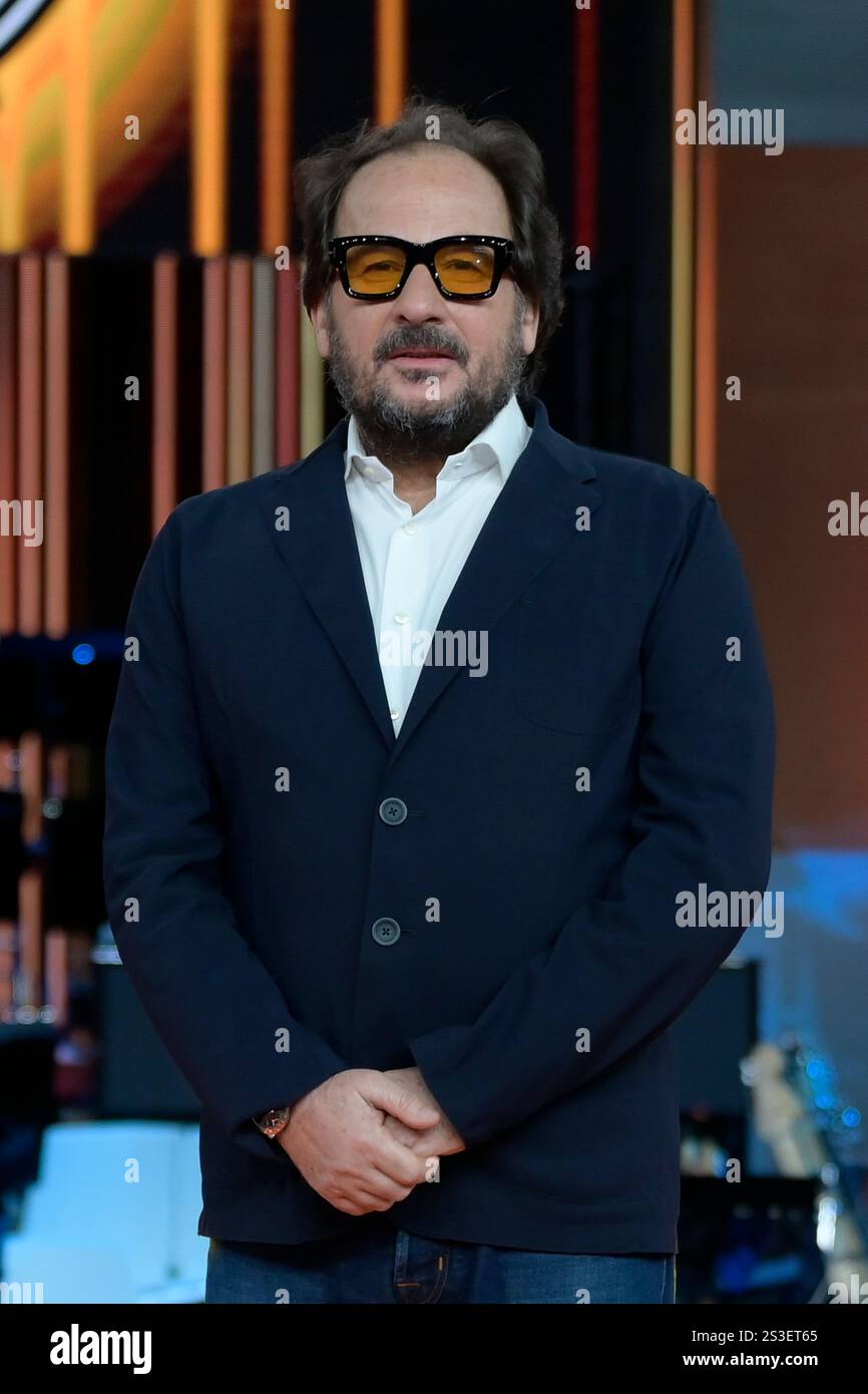 Rome, Italy. 09th Jan, 2025. Leonardo De Amicis attends the photocall of Rai tv program "Ora o ...