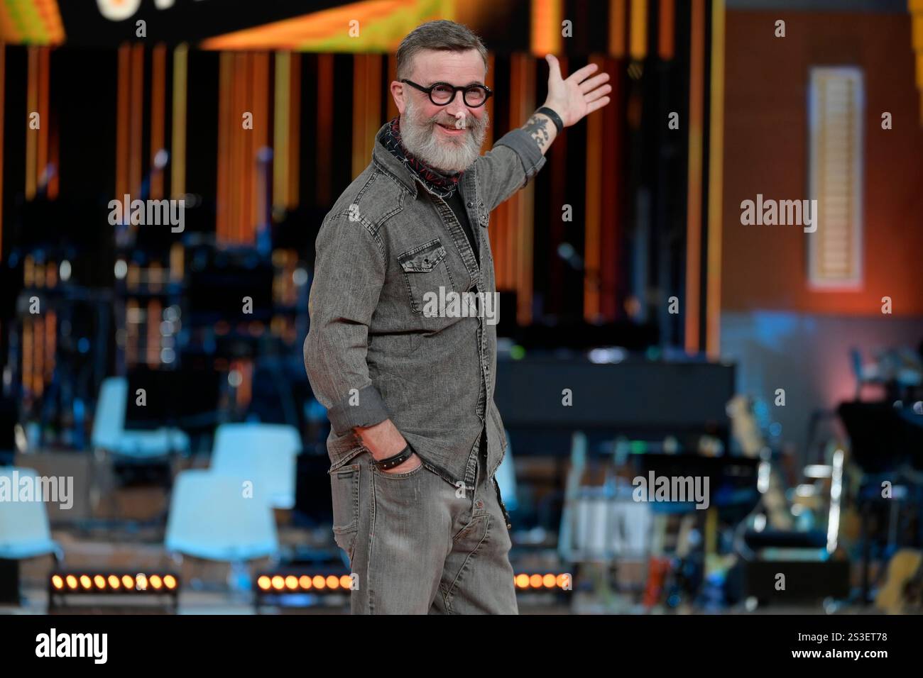 Rome, Italy. 09th Jan, 2025. Marco Masini attends the photocall of Rai ...