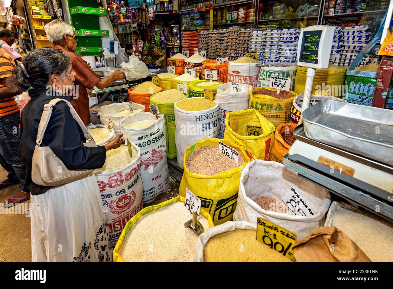 A shop in the market hall of Kandy in Sri Lanka Stock Photo - Alamy
