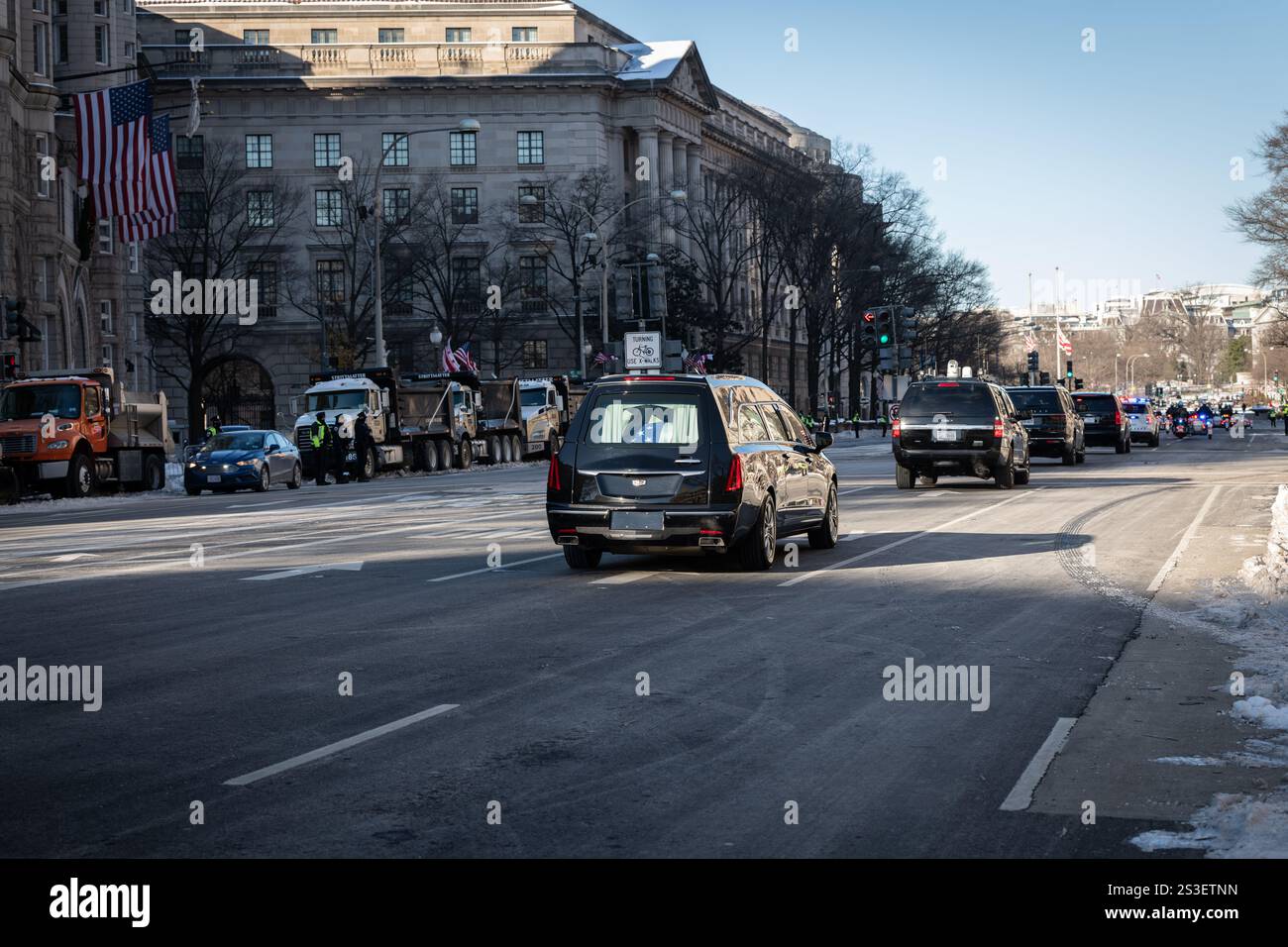 Washington DC, USA. 9th Jan., 2025, the casket of U.S. President Jimmy ...