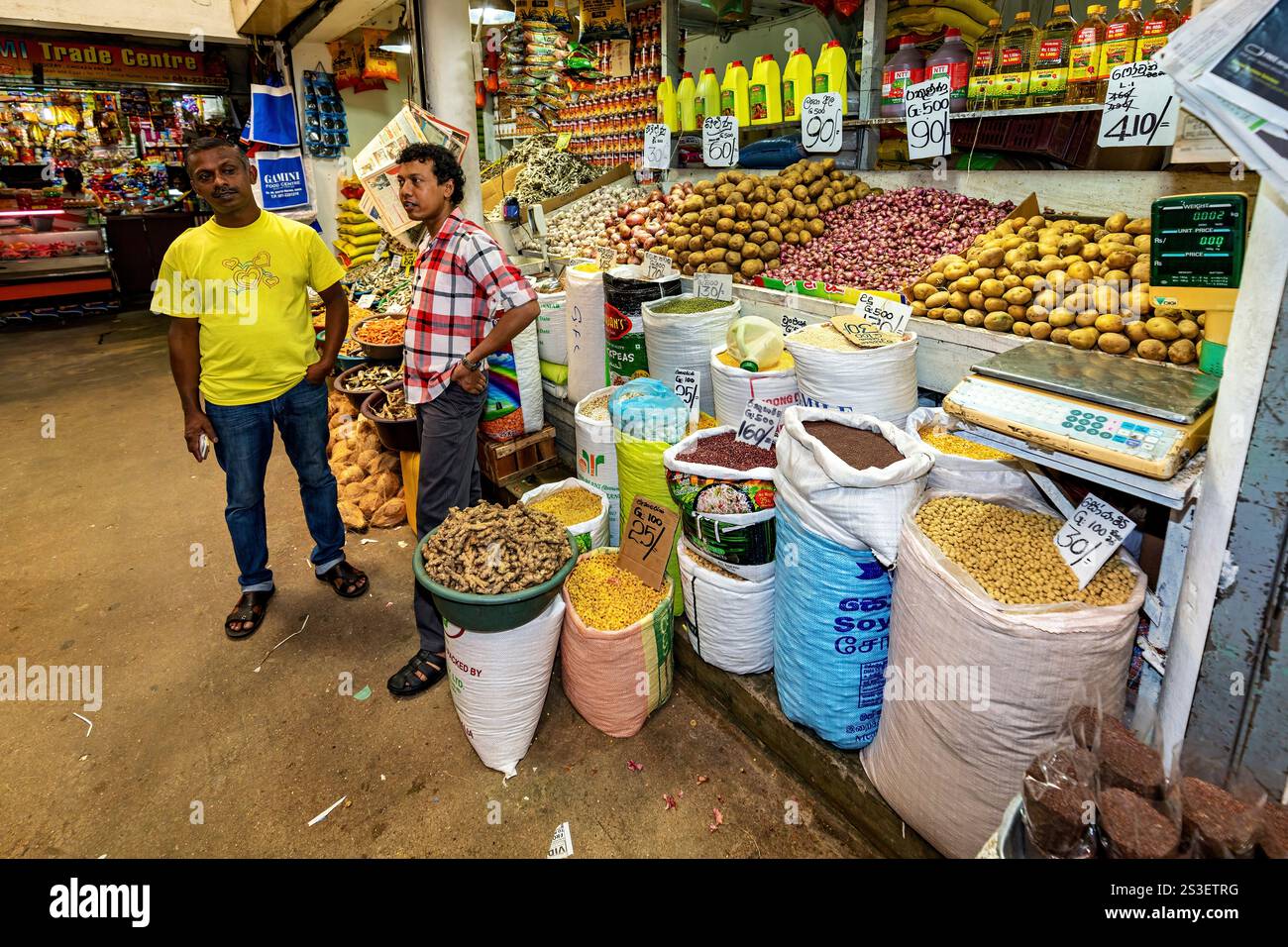 A shop in the market hall of Kandy in Sri Lanka Stock Photo - Alamy