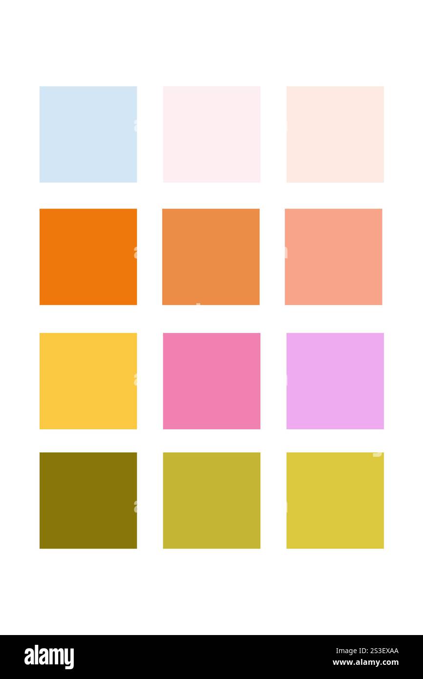 Color Palette. Shades of color of spring, whining. Color harmony ...
