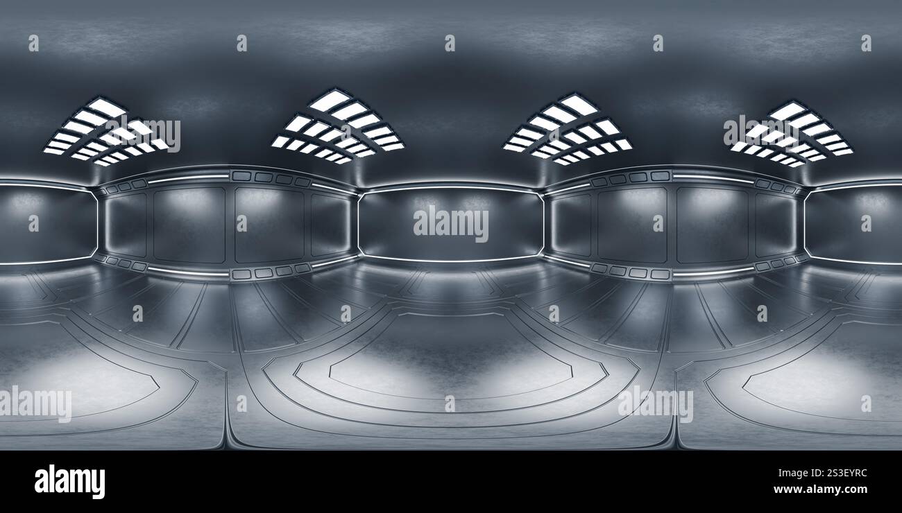 Environment map for your design, panorama. Virtual showroom. Futuristic ...