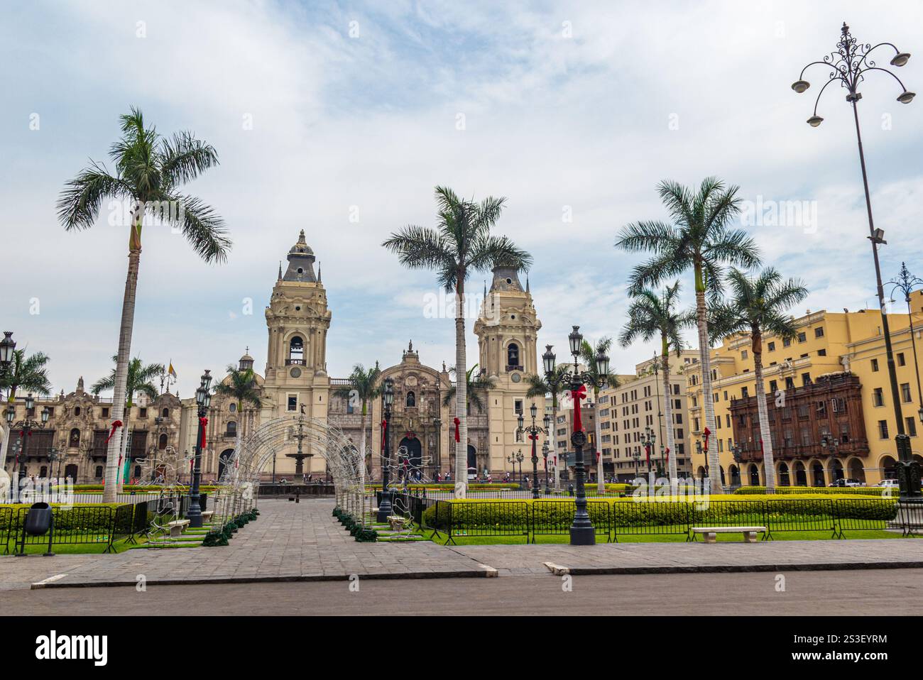 Lima Main Square in Christmas season - Peru Stock Photo - Alamy