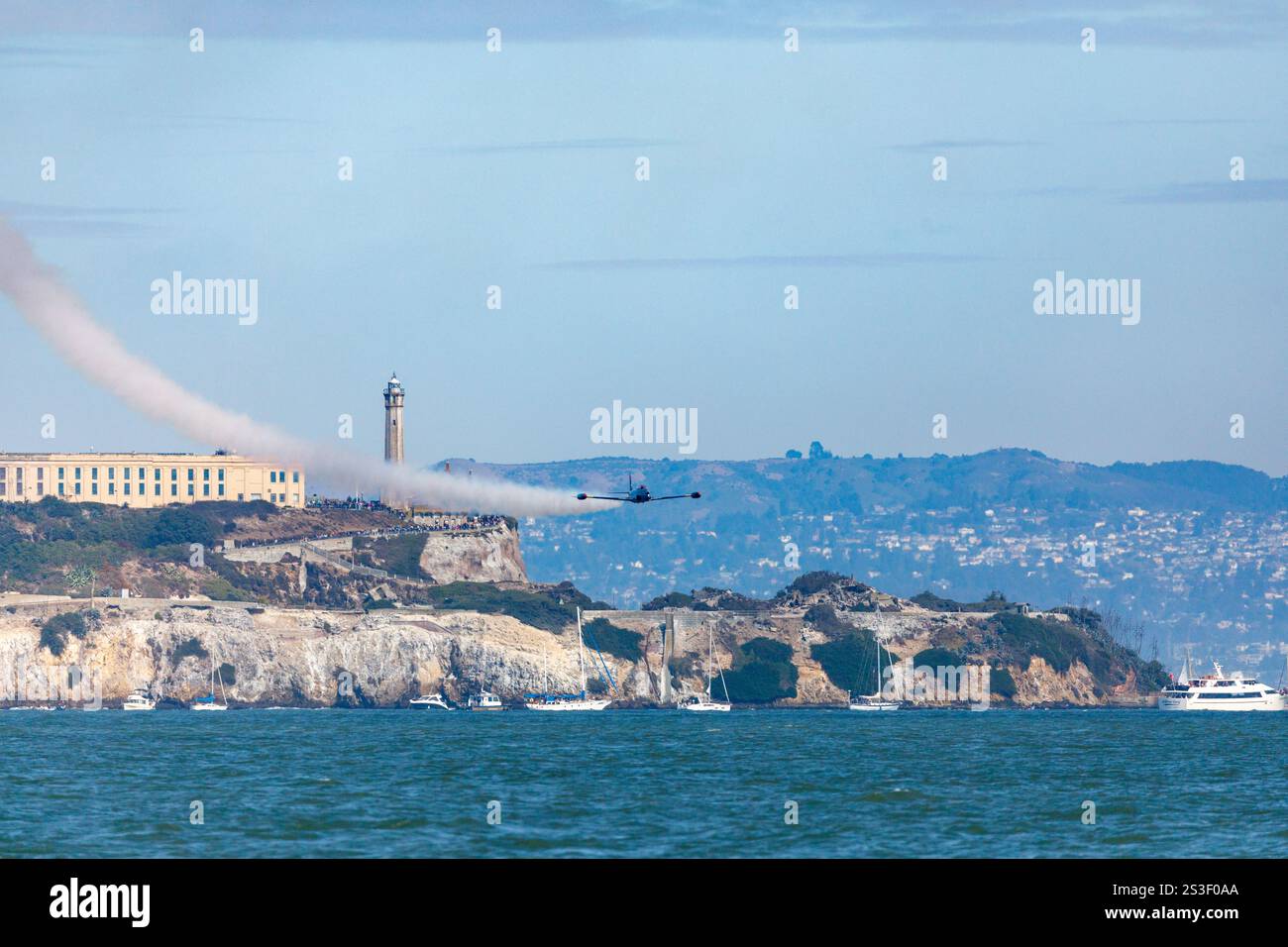 San Francisco, USA - October 14, 2024: Fleetweek airshow Lockheed T-33 ...