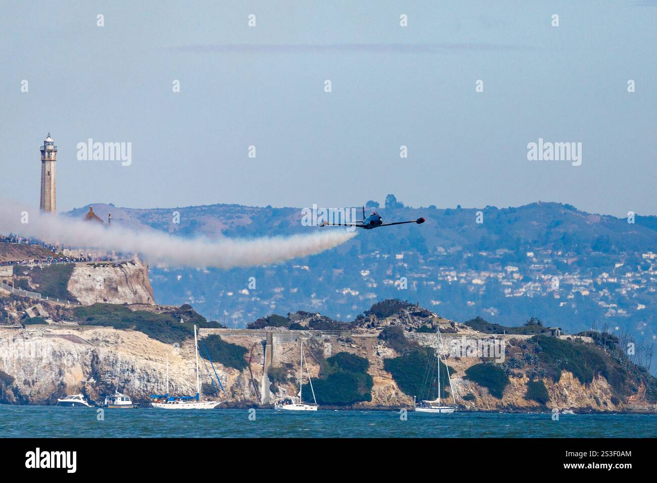 San Francisco, USA - October 14, 2024: Fleetweek airshow Lockheed T-33 ...