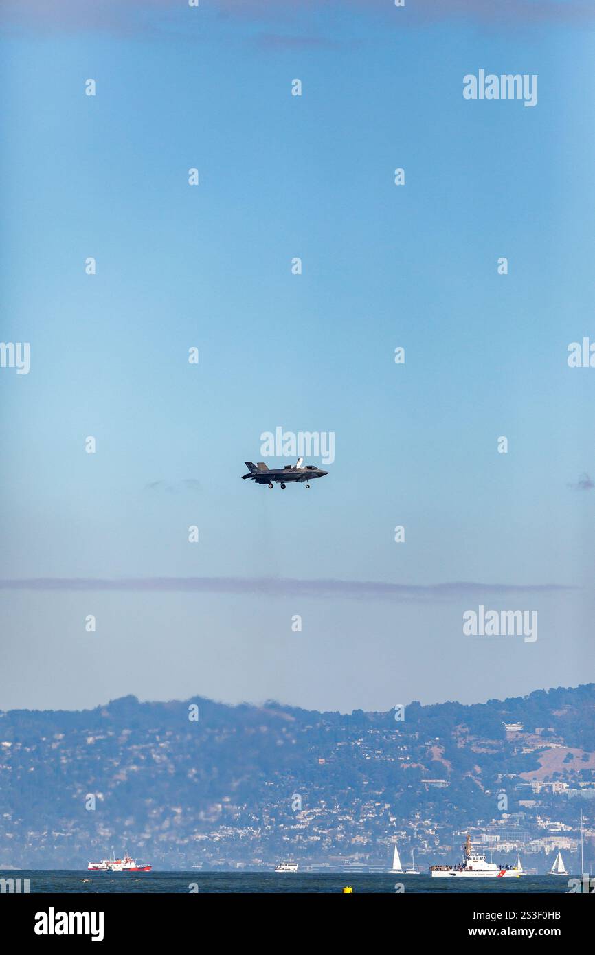 San Francisco, USA - October 14, 2024: Fleetweek airshow F-35 jet ...
