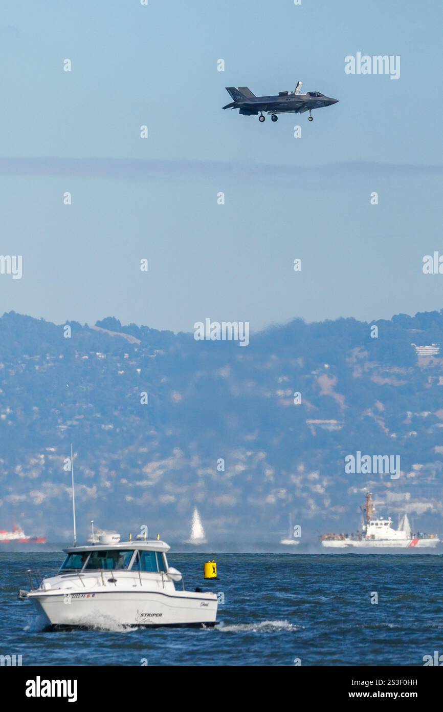 San Francisco, USA - October 14, 2024: Fleetweek airshow F-35 jet ...