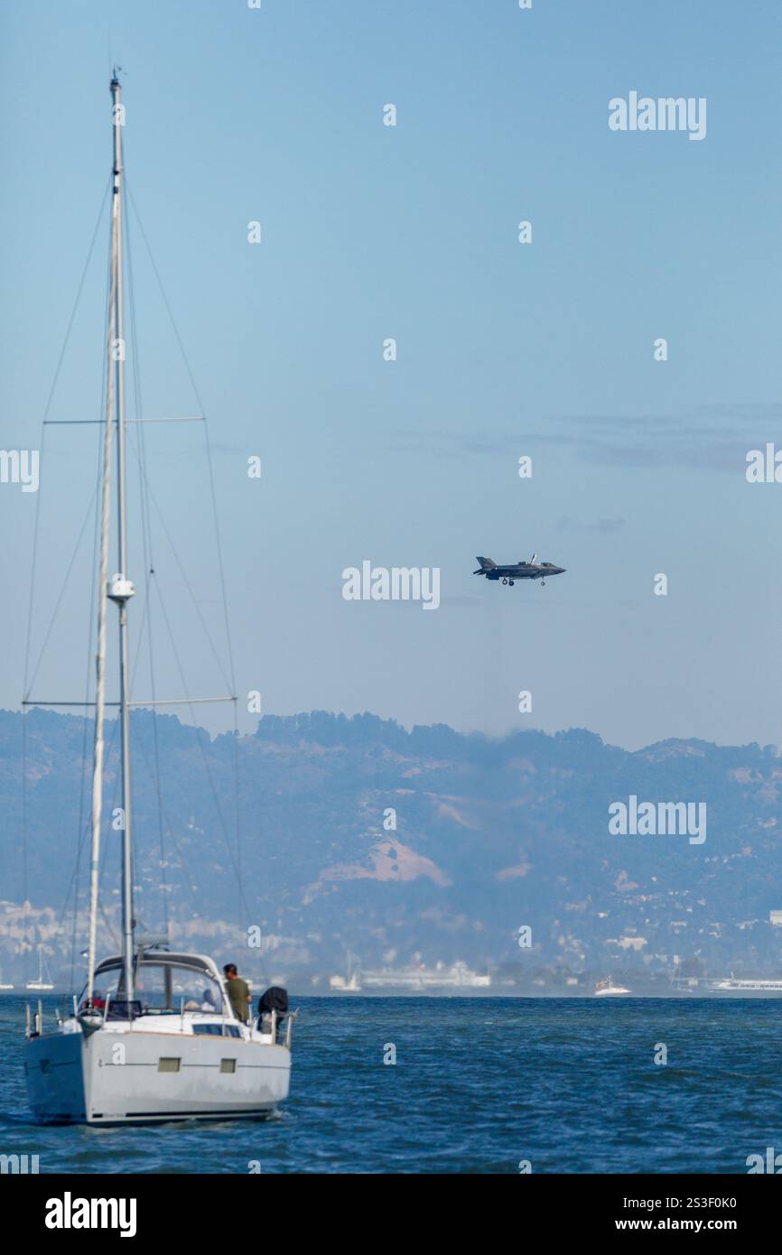 San Francisco, USA - October 14, 2024: Fleetweek airshow F-35 jet ...