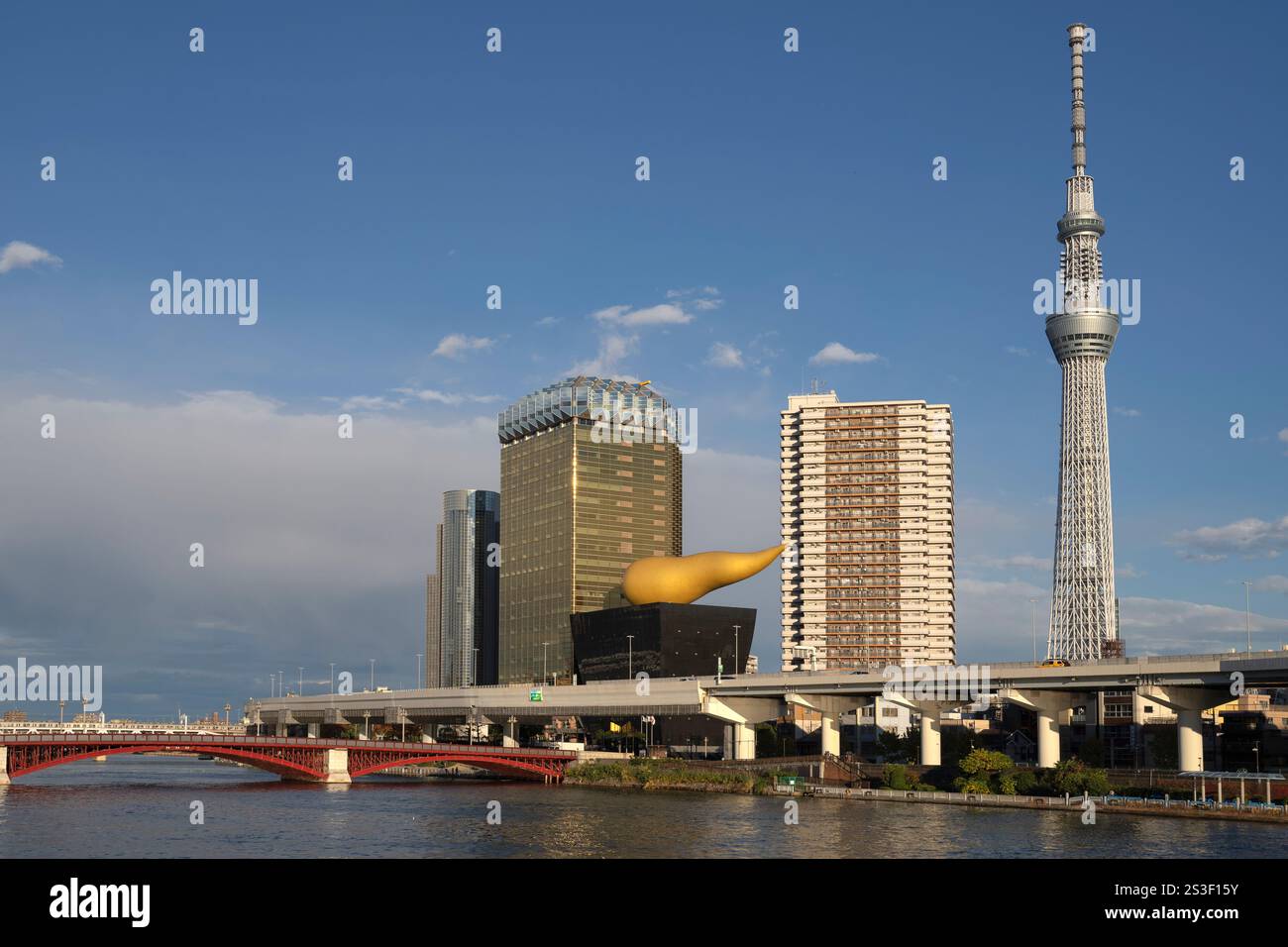The Asahi Beer Hall buildings and Tokyo Skytree, also written as Tokyo ...