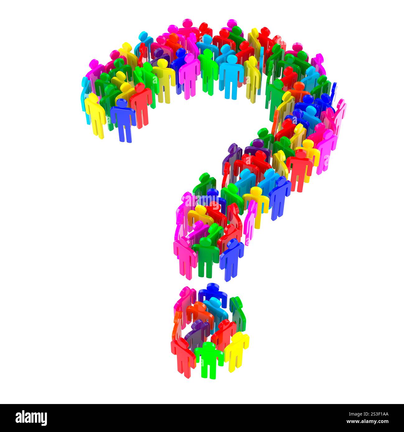 Group people question mark 3d hi-res stock photography and images - Alamy