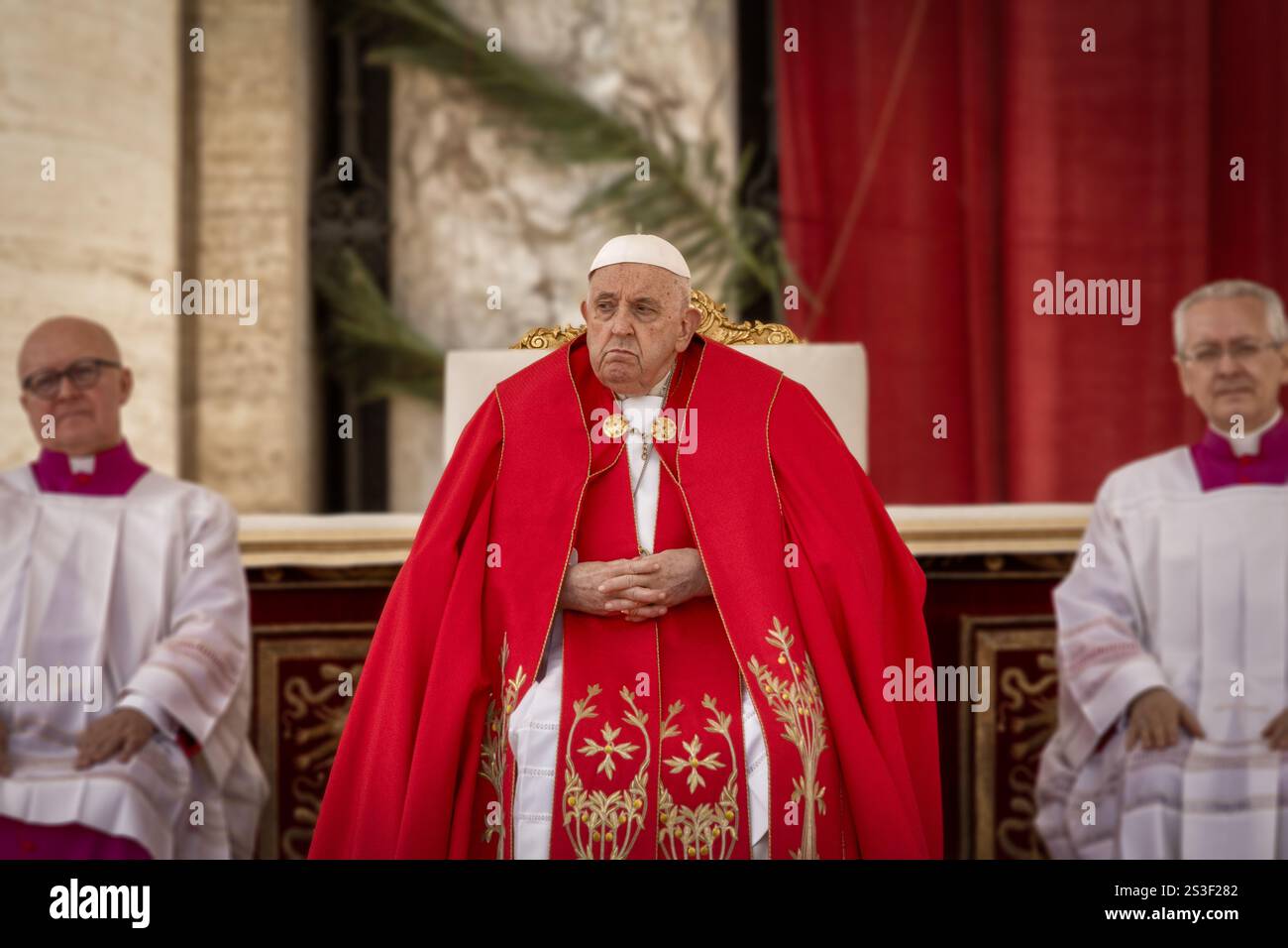 Pope Francis Bergoglio Rome Italy celebrates mass at St. Peter's in the ...