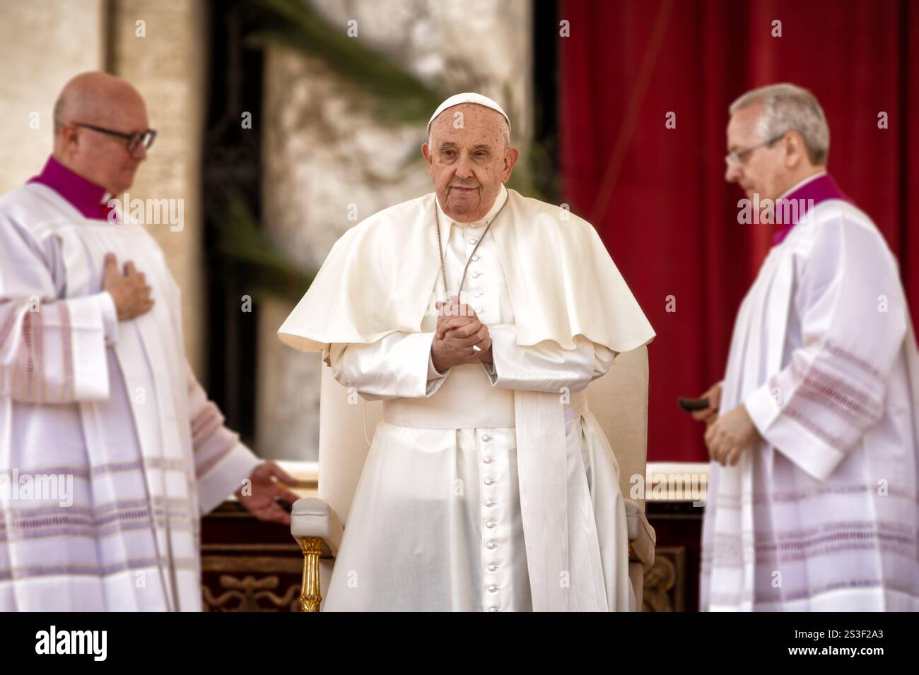 Pope Francis Bergoglio Rome Italy celebrates mass at St. Peter's in the ...