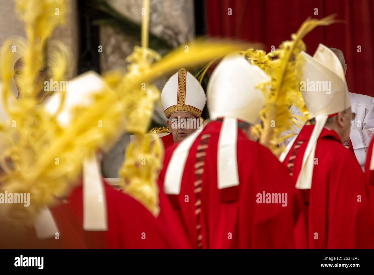 Pope Francis Bergoglio Rome Italy celebrates mass at St. Peter's in the ...