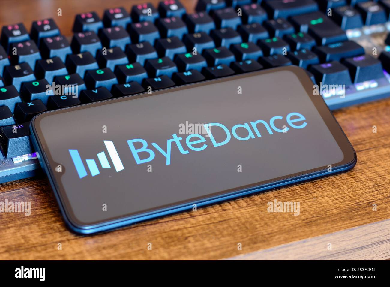 In this photo illustration, the ByteDance logo is seen displayed on a ...