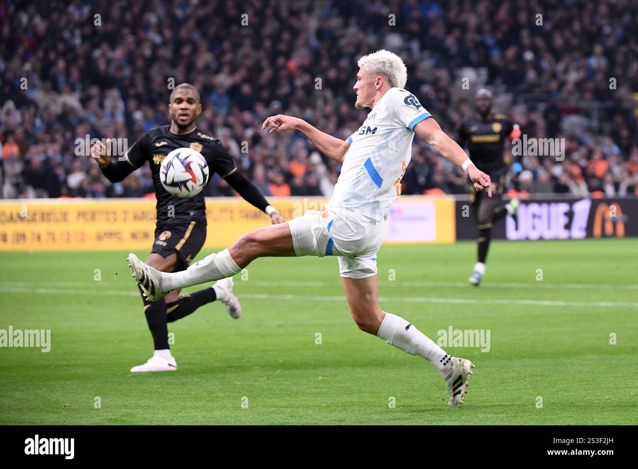 03 Quentin MERLIN (om) during the Ligue 1 McDonald's match between Marseille and Le Havre at ...