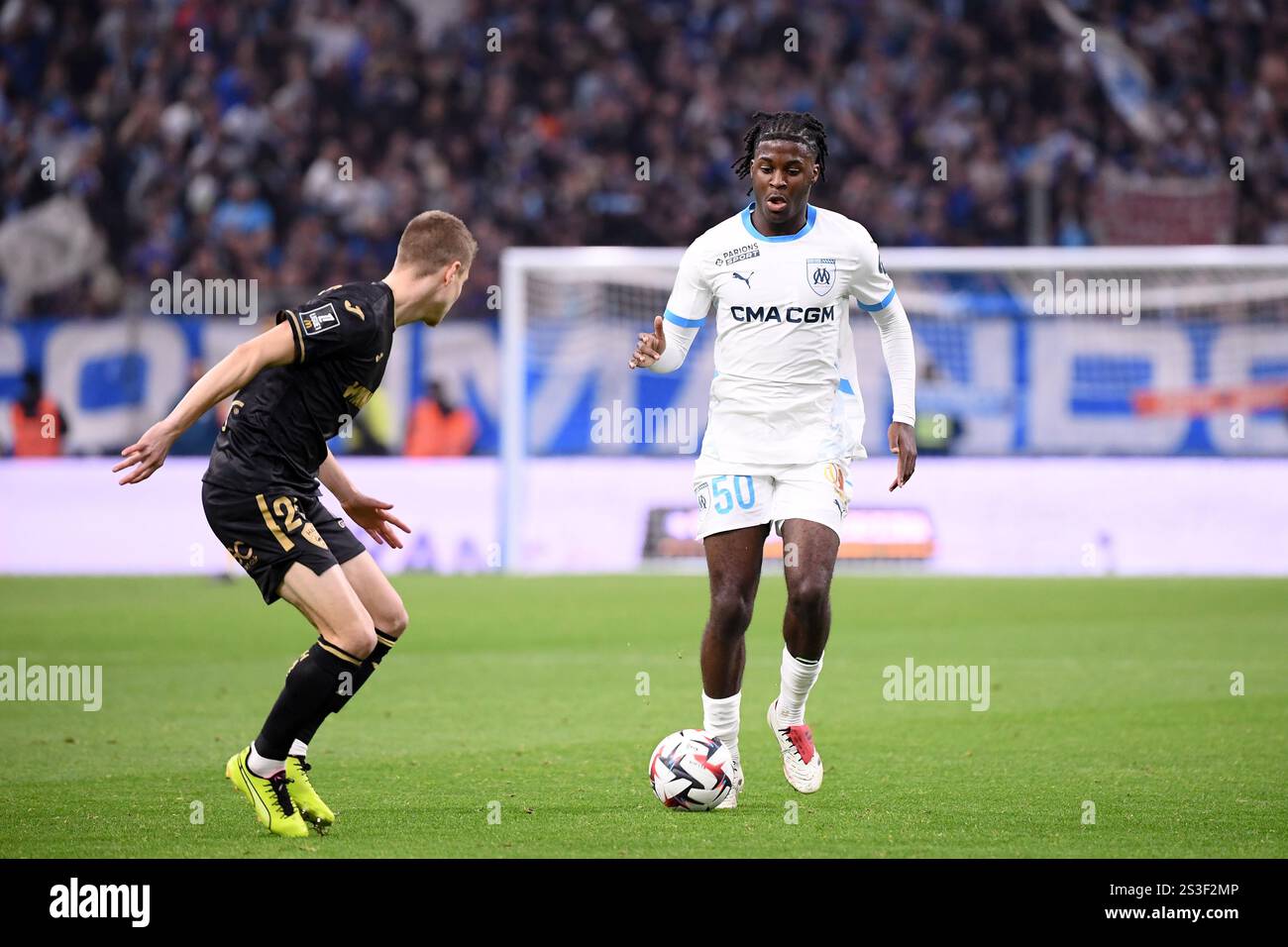 50 Darryl BAKOLA (om) during the Ligue 1 McDonald's match between Marseille and Le Havre at ...