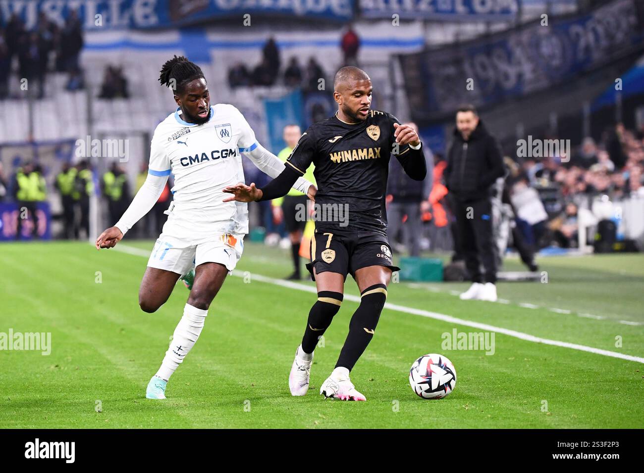07 Loic NEGO (hac) - 17 Jonathan ROWE (om) during the Ligue 1 McDonald ...