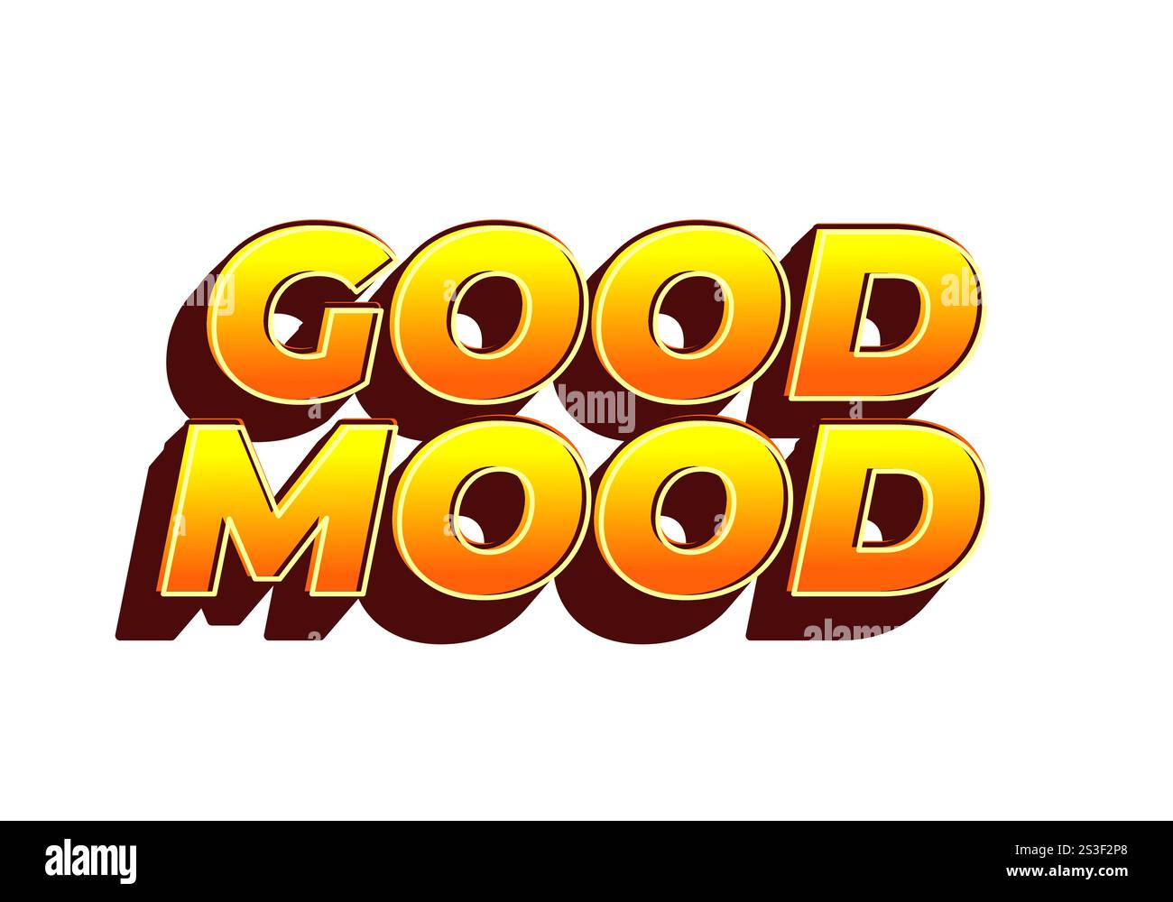 Good mood. Text effect design in eye catching colors with 3D look Stock ...