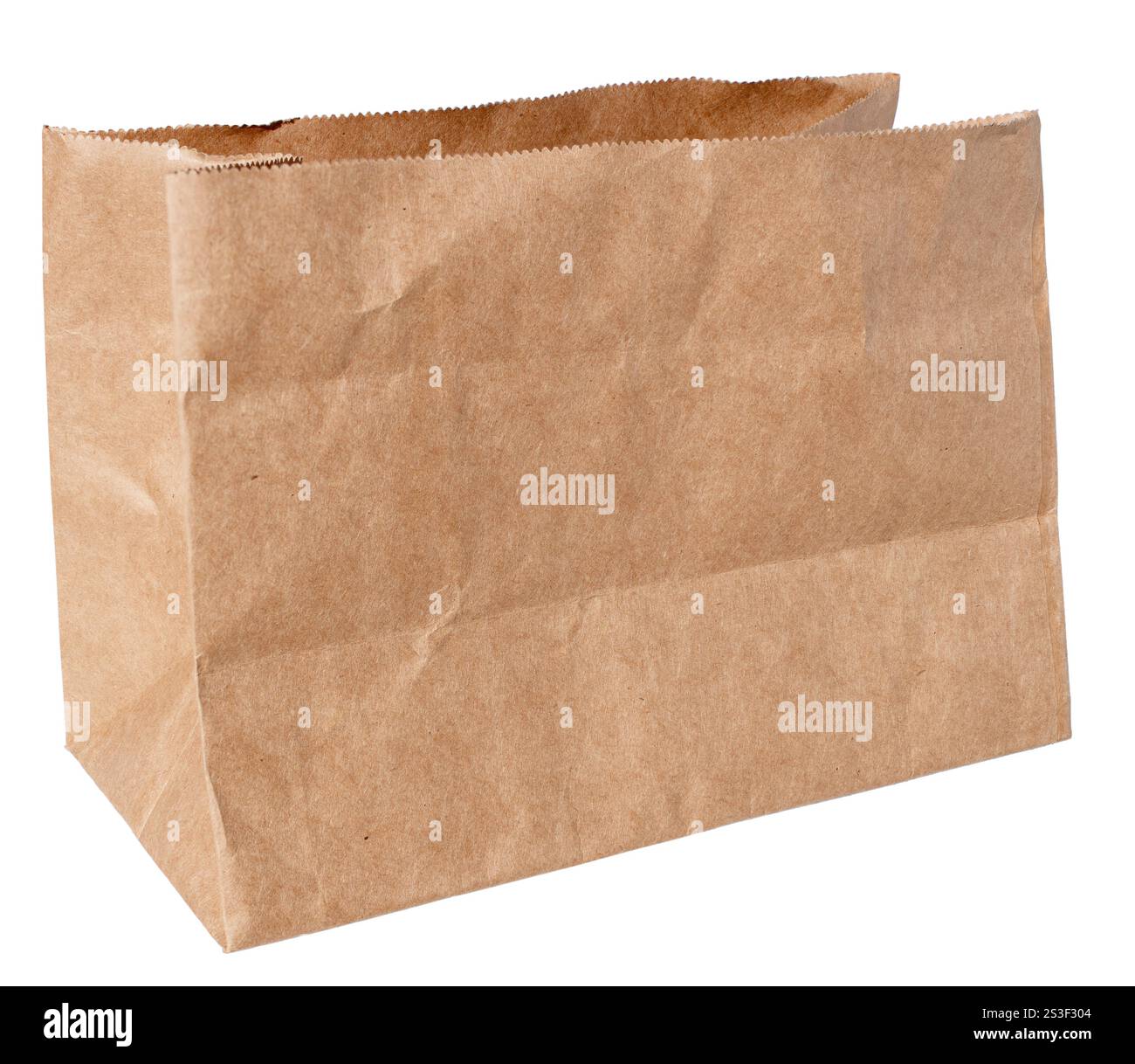 Blank Small paper bag for food isolated on white background. Template ...