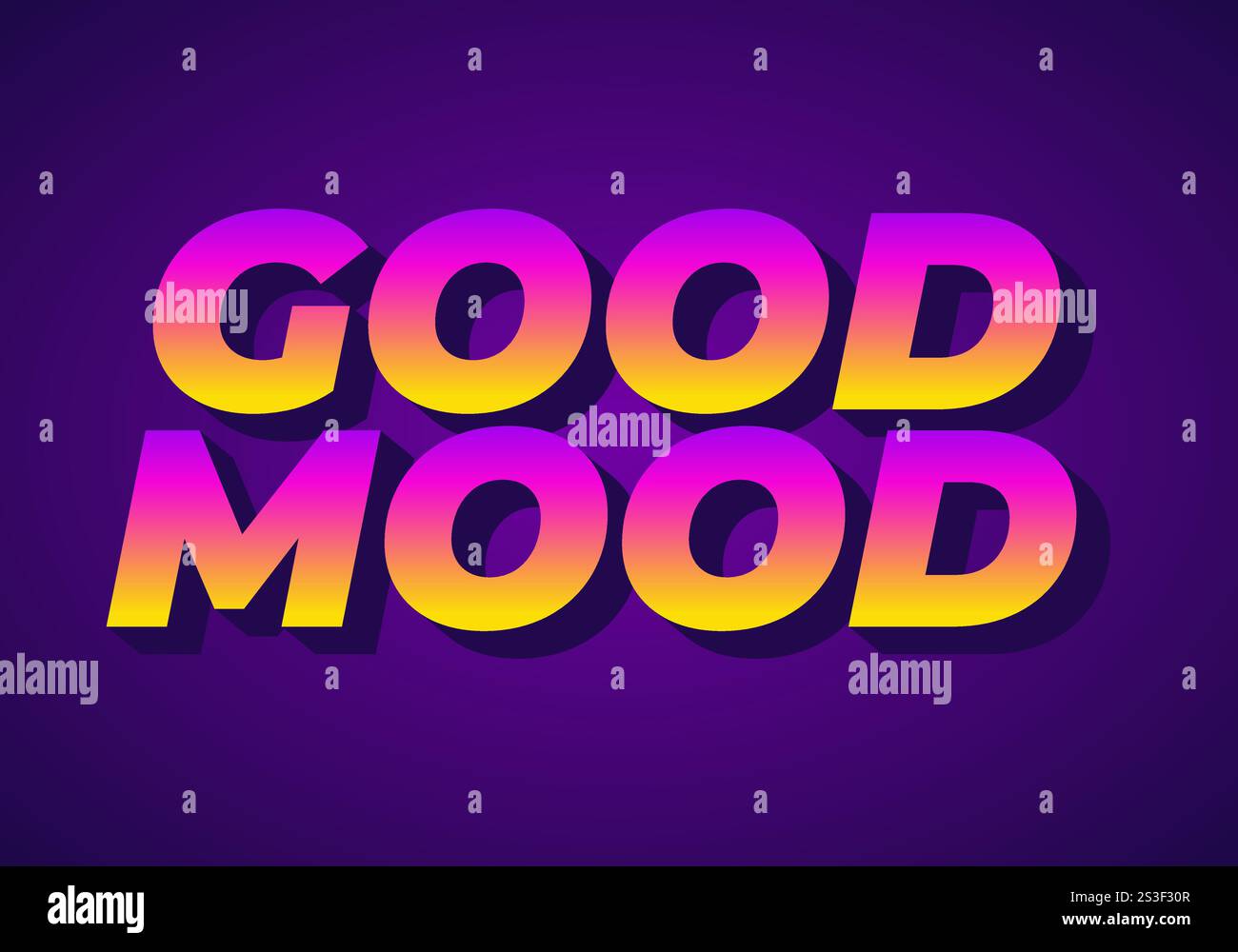 Good mood. Text effect design in eye catching colors with 3D look Stock ...