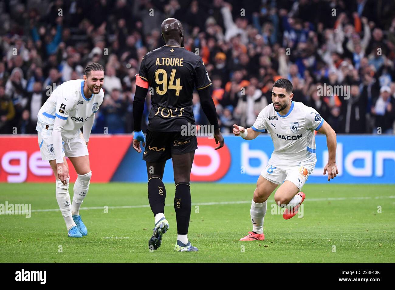 25 Adrien RABIOT (om) - 08 Neal MAUPAY (om) during the Ligue 1 McDonald ...