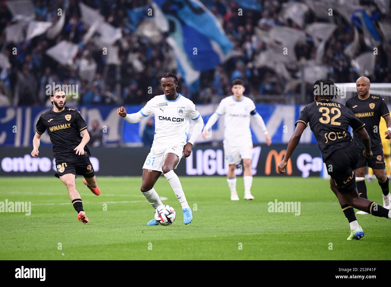 46 Ilyes HOUSNI (hac) - 51 Ismael KONE (om) during the Ligue 1 McDonald ...