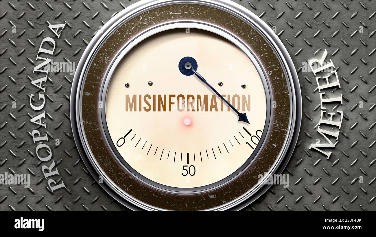 Misinformation and Propaganda that is hitting a full scale, showing a ...
