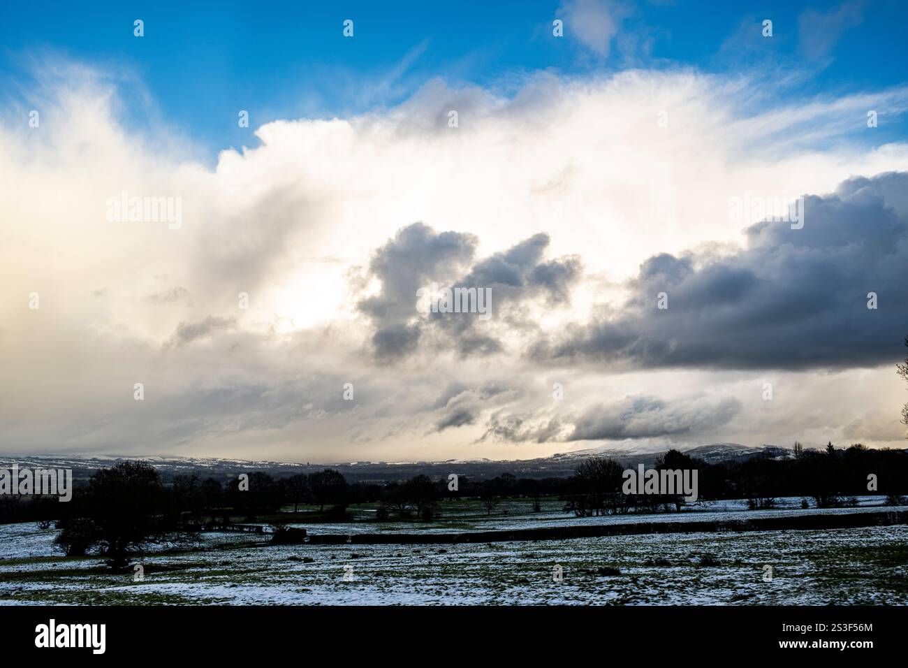 Impressive stormy snow cloud formations over the Ribble Valley and ...