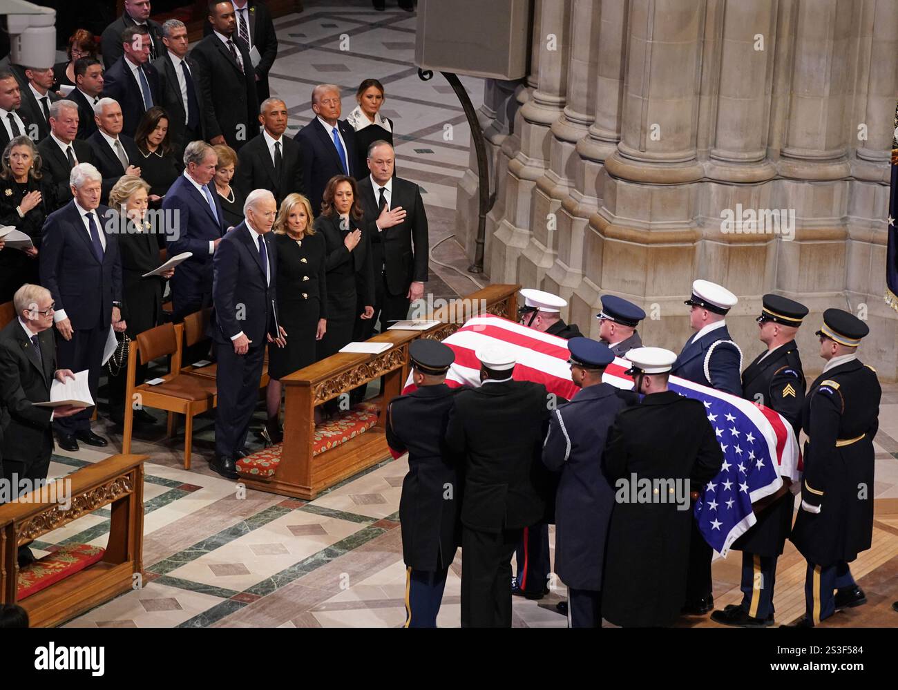 Washington, United States. 09th Jan, 2025. Military pallbearers carry ...