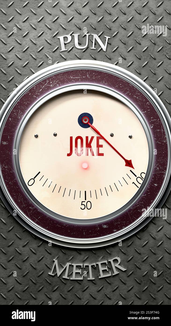 Joke and Pun that is hitting a full scale, showing a very high level of ...