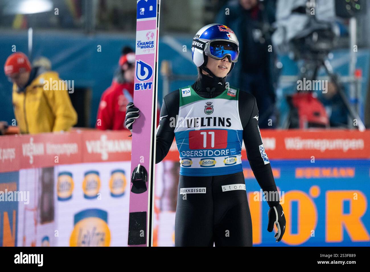 KOBAYASHI Ryoyu (Japan) im Ziel, GER, FIS Viessmsann Skisprung Weltcup ...