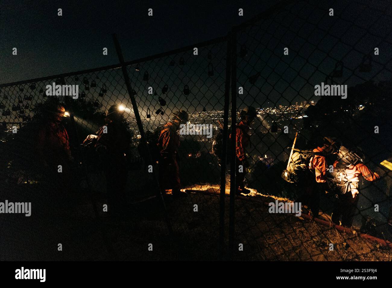 Los Angeles, California, January 8, 2025 , Fire Crews work through the ...